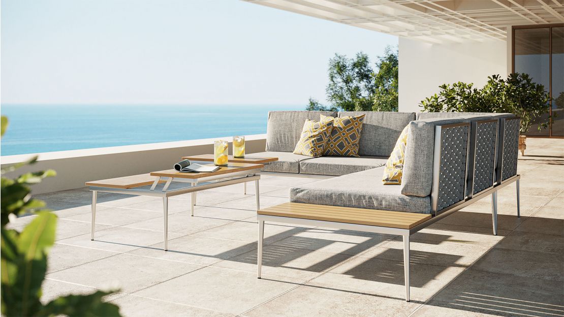 Edelstahl Garnitur im Lounge Stil Basso | artelia.de