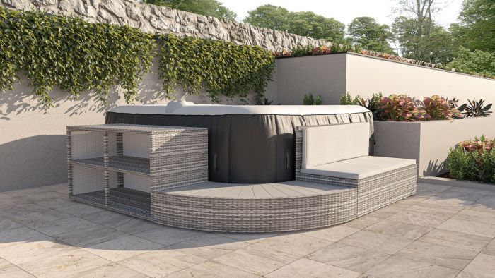 Jetzt die Polyrattan Umrandung für den Whirlpool kaufen! | artelia.de