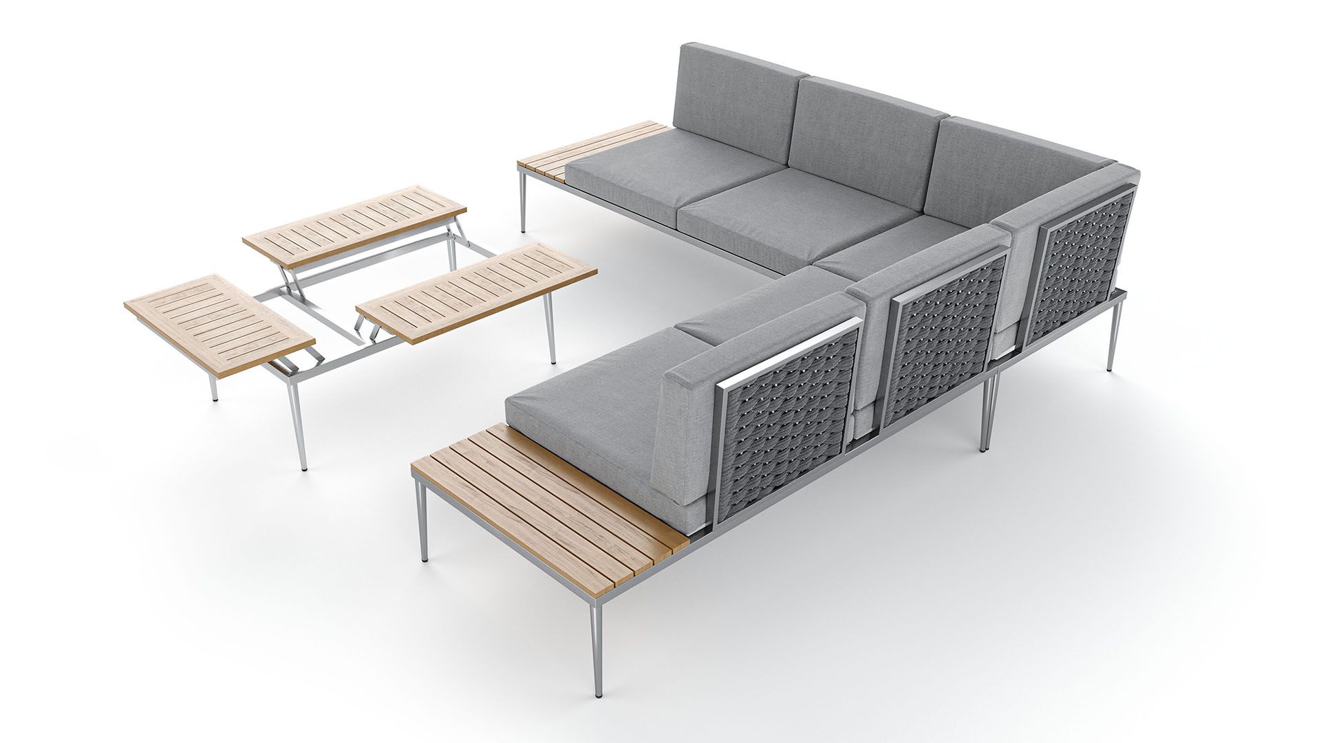 Edelstahl Garnitur im Lounge Stil Basso | artelia.de