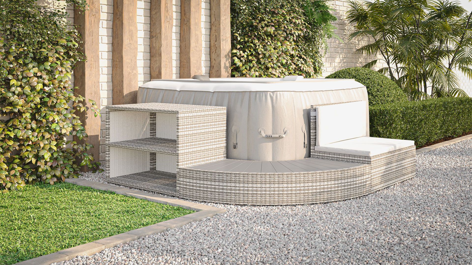 Jetzt die Polyrattan Umrandung für den Whirlpool kaufen! | artelia.de