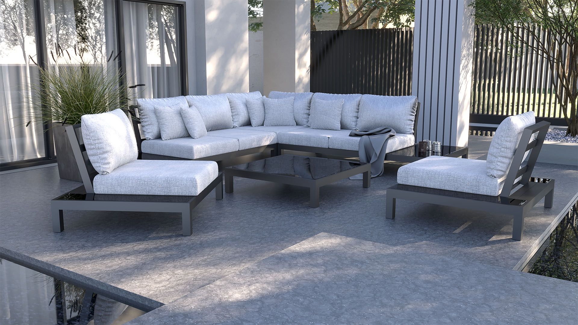 Moderne Garnitur im Lounge Stil Valentino XL jetzt kaufen! | artelia.de